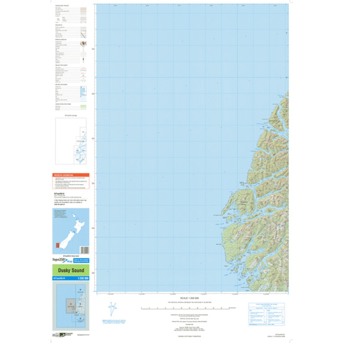 Topo Map 250 Dusky Sound – Outside Sports
